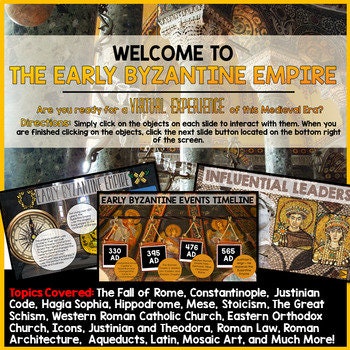 Byzantine Empire Powerpoint Google Slides Google Classroom Middle Ages ...