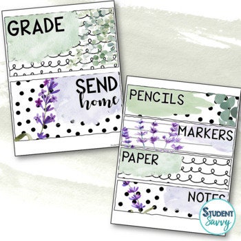 Eucalyptus Rolling Cart Classroom Labels - Editable Calming Classroom ...