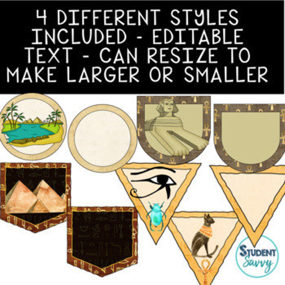 Ancient Egypt Banners Printable Egyptian History Classroom Decor ...