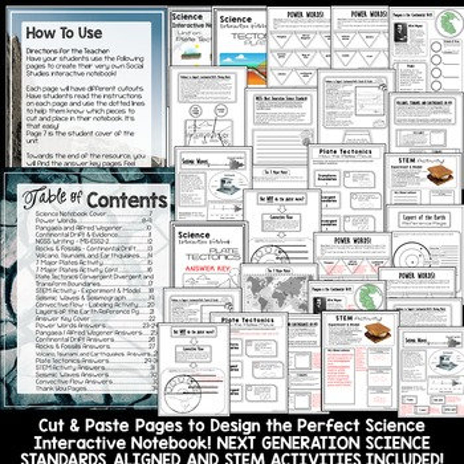 Plate Tectonics Worksheets Interactive Notebook Tectonic Plates ...