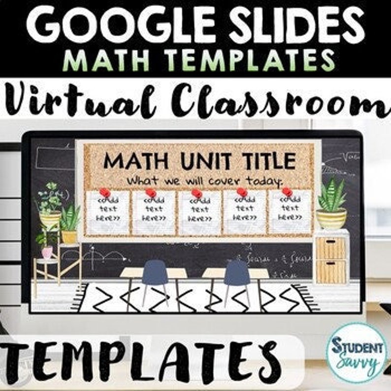 Google Slides Templates MATH Digital Classroom Distance Learning - Etsy