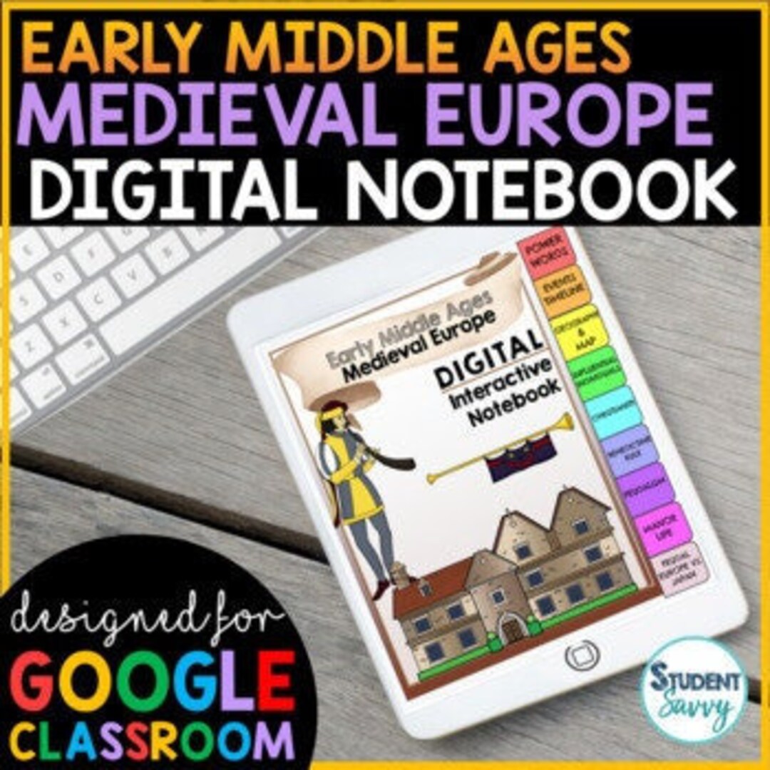 Early Middle Ages Interactive Notebook | Digital Notebook Distance ...