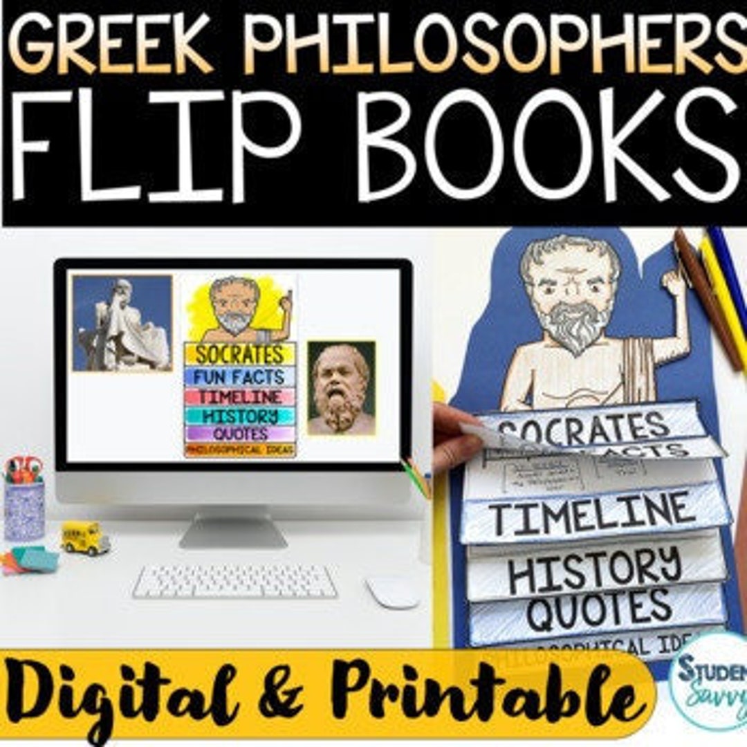 Greek Philosophers Activities Flip Books | Socrates Plato Aristotle ...