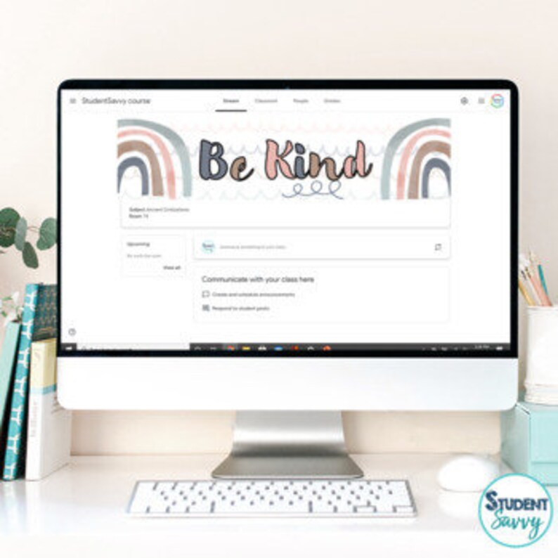 Boho Rainbow Google Classroom Header | Boho Rainbow Google Classroom ...