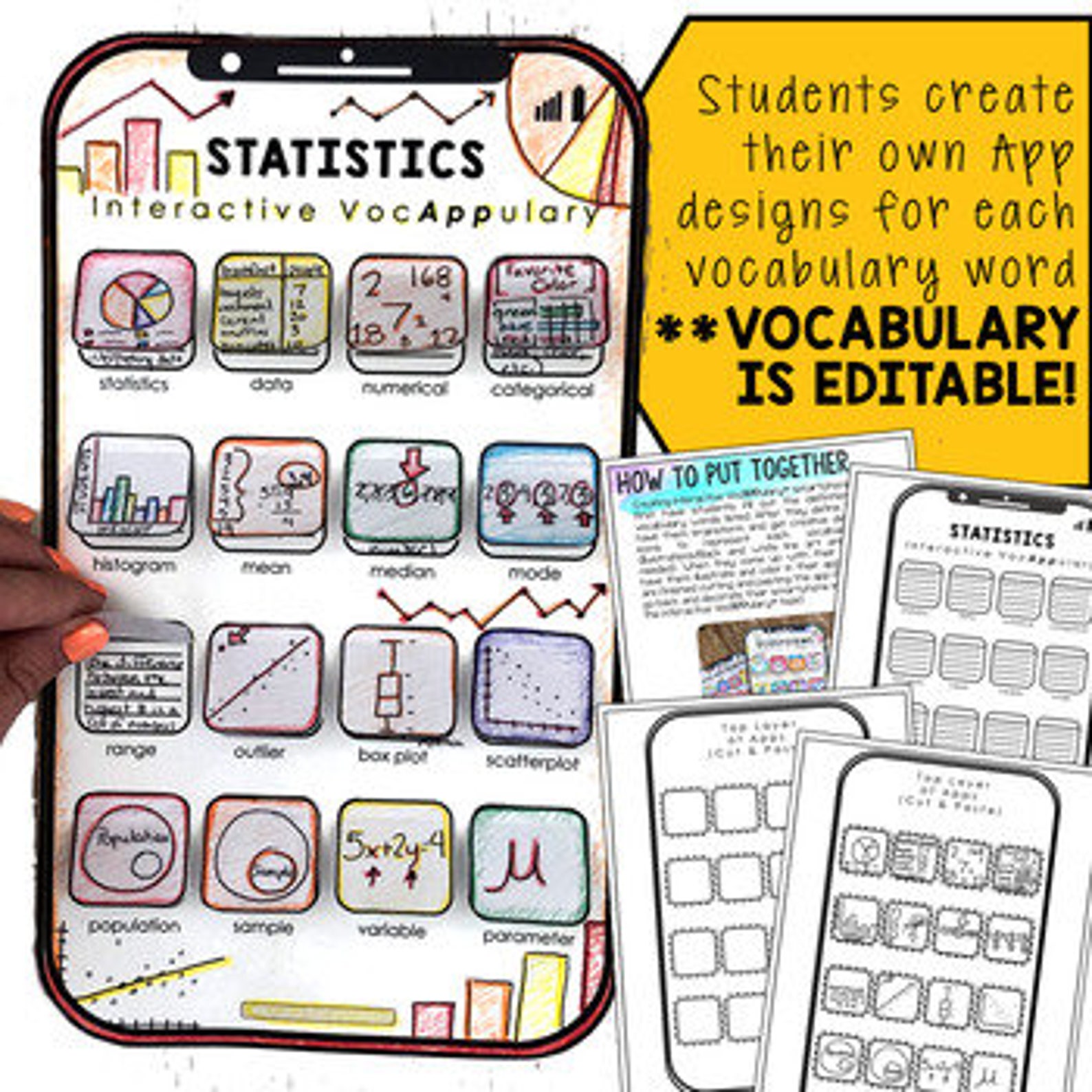 Statistics Vocabulary | Interactive Vocappulary™ - Math Vocabulary ...