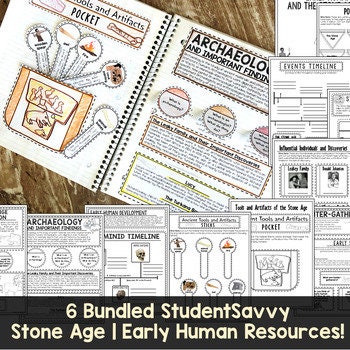 The Stone Age Activities Resource Bundle | Early Humans | Archaeology ...
