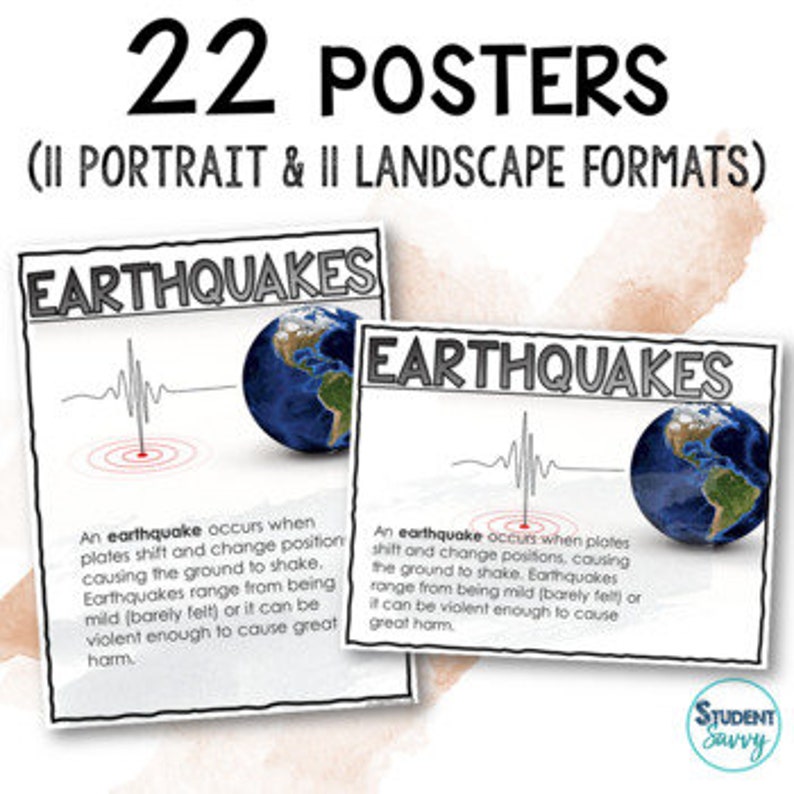 Plate Tectonics Posters | Earth Science Classroom Decor | Earthquakes ...