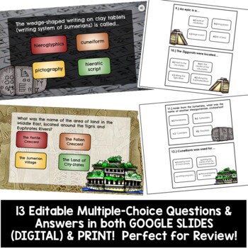 Ancient Mesopotamia Digital Game Google Slides | Review Digital Board ...