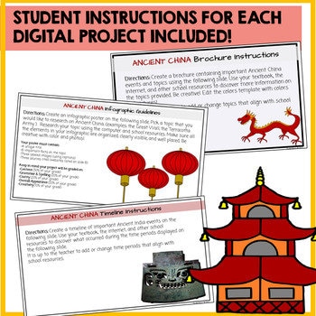 Ancient China Projects Google Slides - Timeline - Digital Activities ...