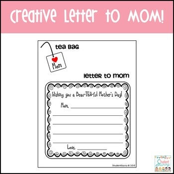 Mother's Day Tea Craftivity! - Etsy