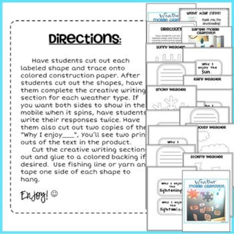 Weather Craftivity - Etsy