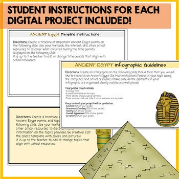 Ancient Egypt Projects Google Classroom Activities Ancient History 6th ...