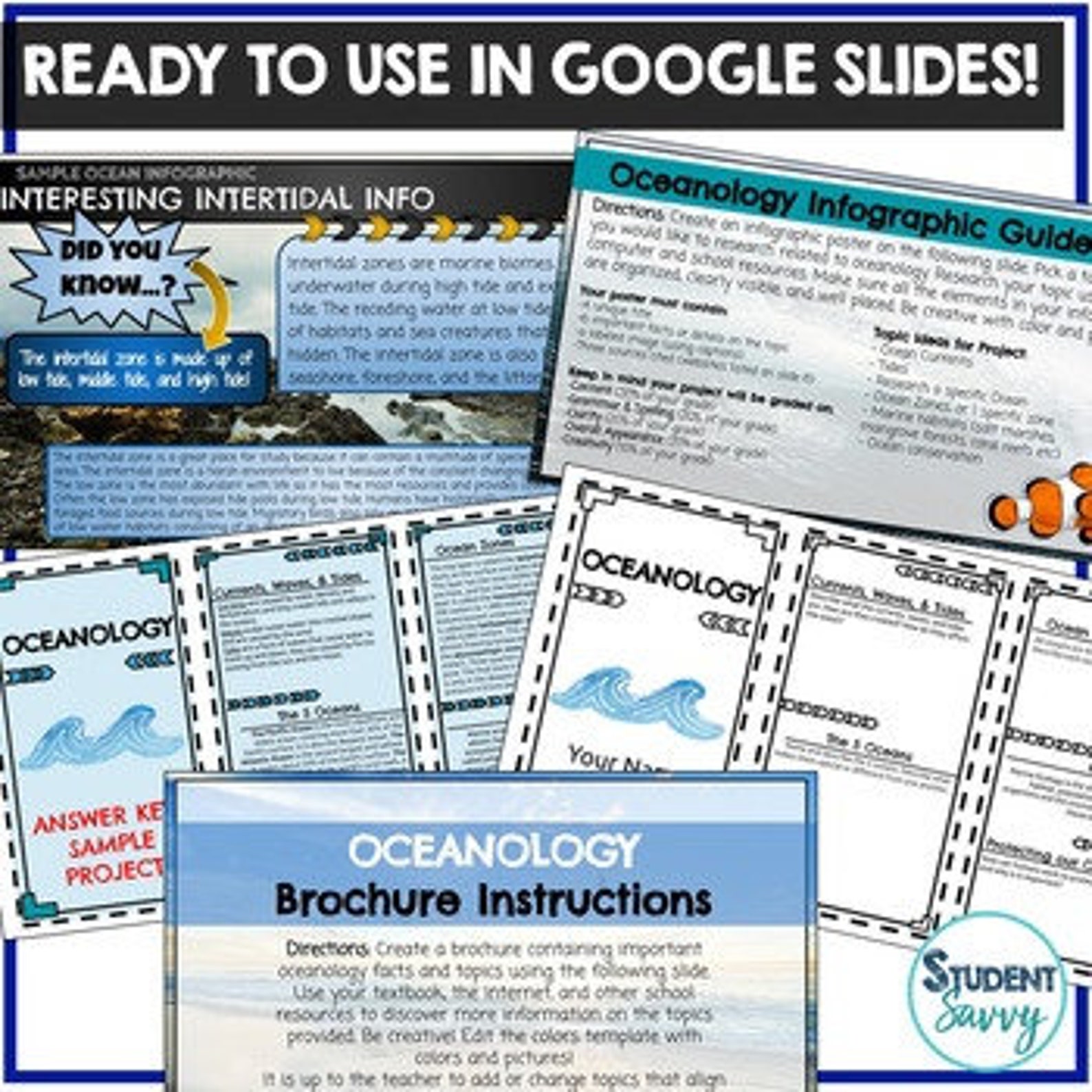 Ocean Projects Google Classroom - Oceanology Posters Activities ...