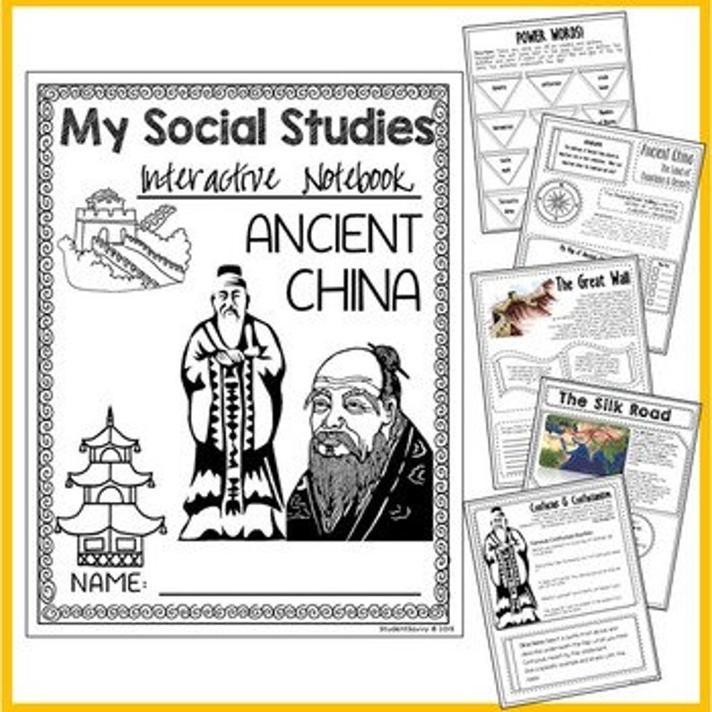 Ancient China Interactive Notebook | Ancient China Activities Digital ...