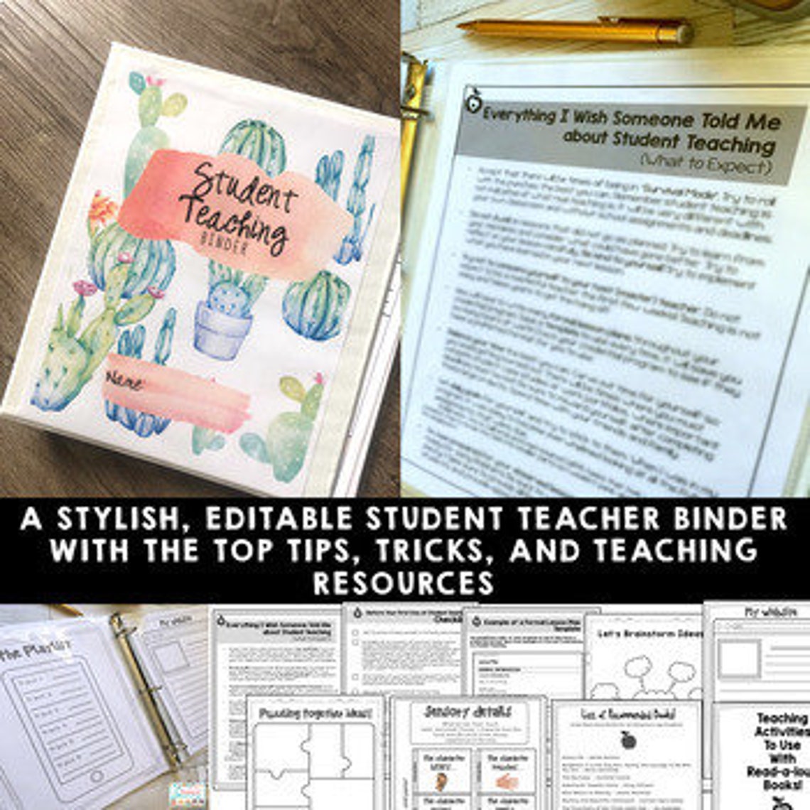 Student Teaching - Student Teacher Binder - Kit Portfolio | DIGITAL ...