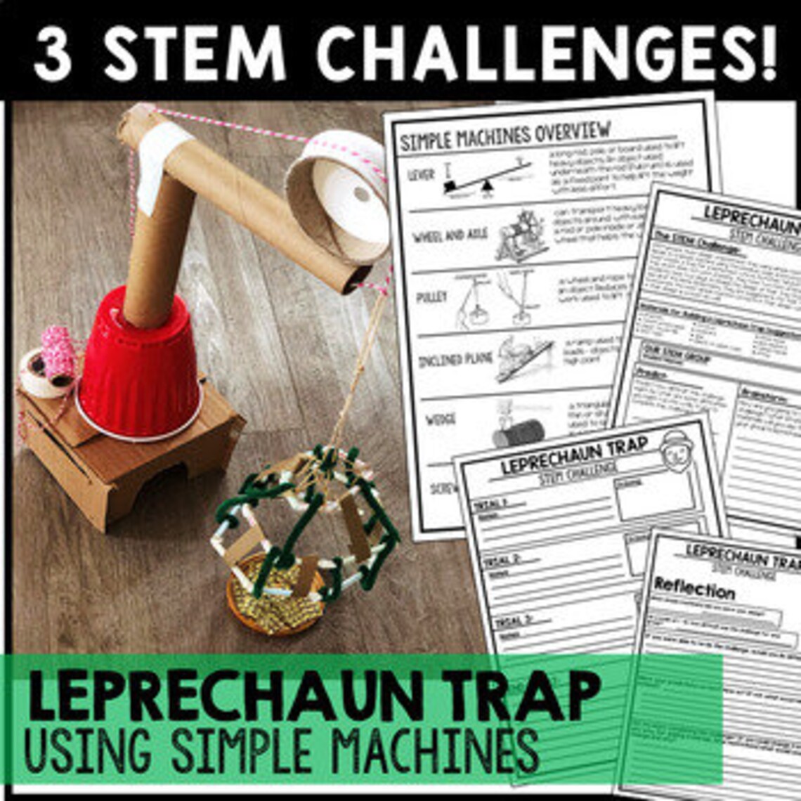 St. Patrick's Day STEM Challenges March STEAM Projects Activity ...