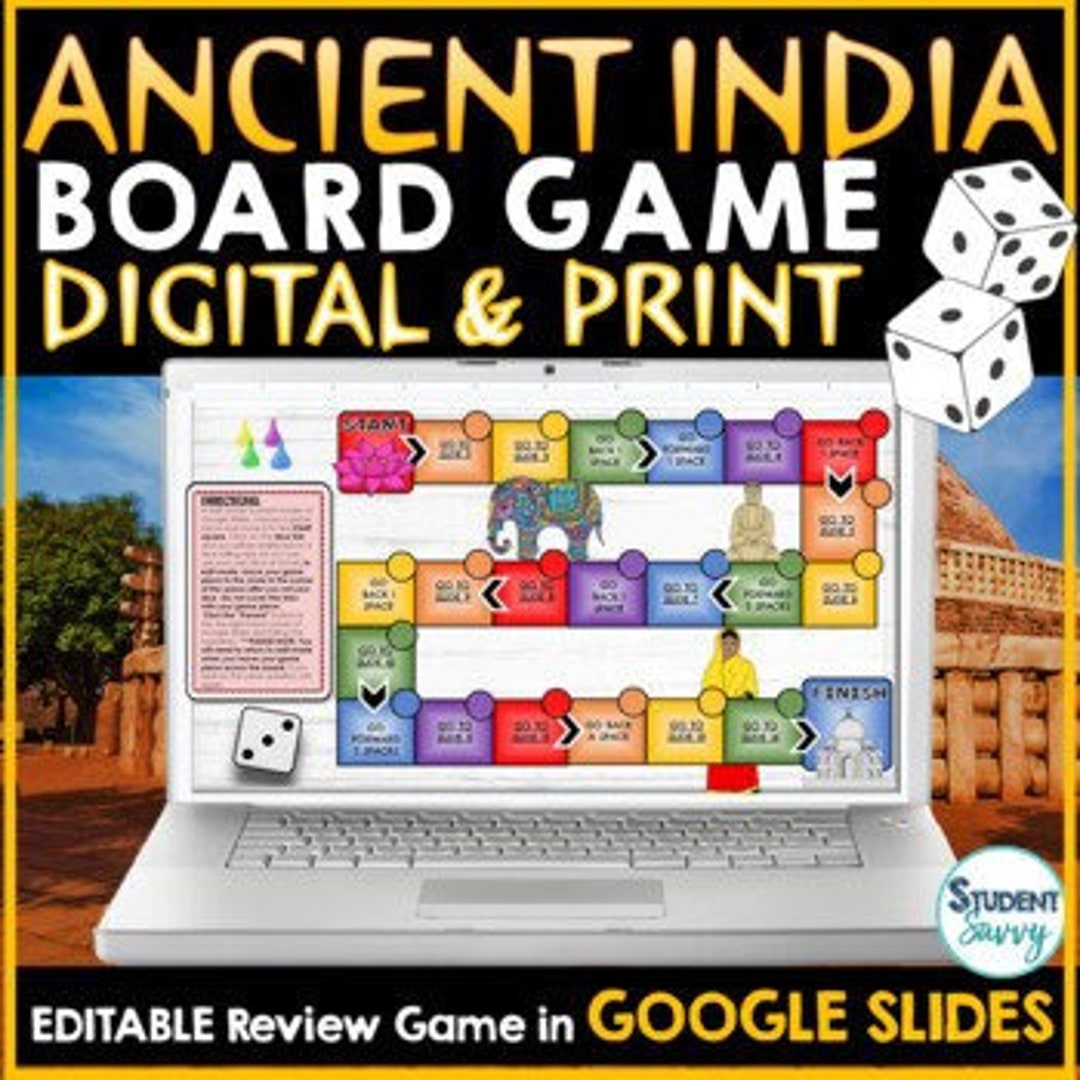 Ancient India Digital Game Google Slides | Review Digital Board Game - Etsy