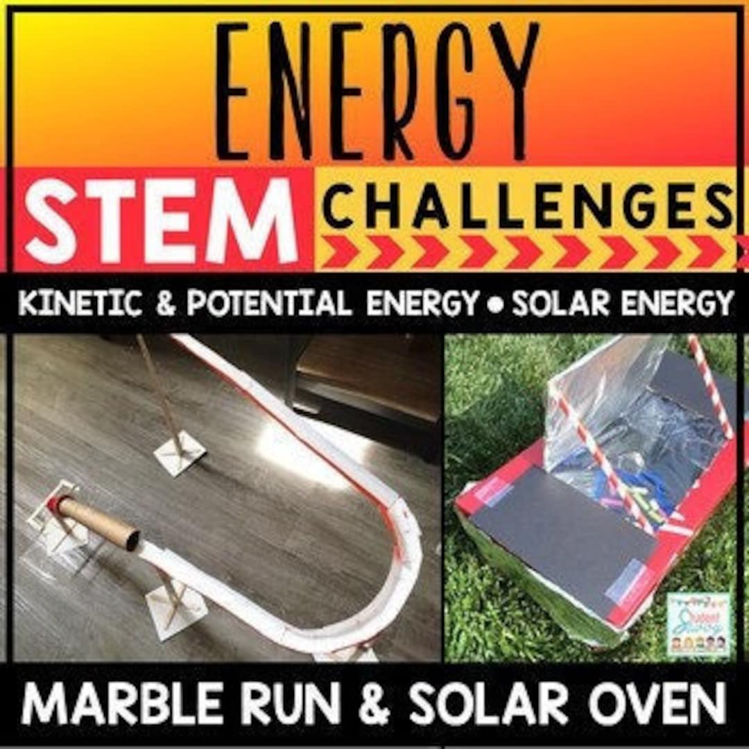 Energy STEM Challenges Activities Marble Run Kinetic Potential Energy ...