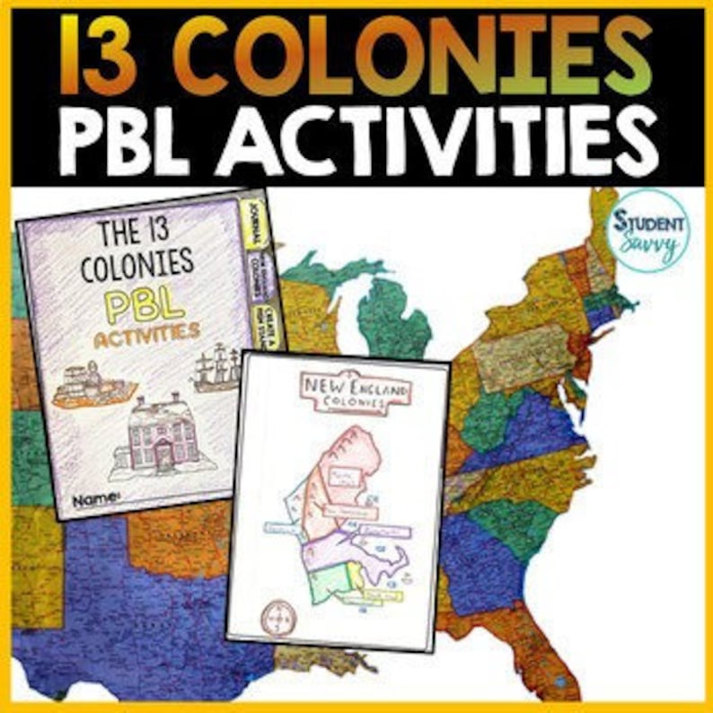 13 Colonies PBL Activities | Original Thirteen Colonies - Etsy