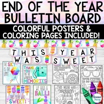 Summer Bulletin Board Posters - End of the Year Coloring Pages ...