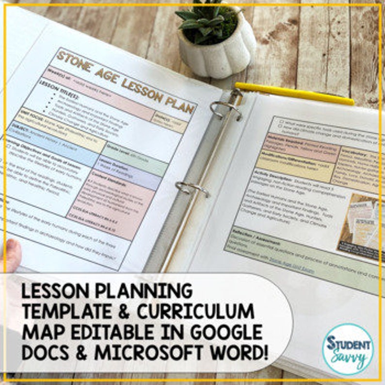 Stone Age Lesson Plans Templates Editable Google Docs | Curriculum ...