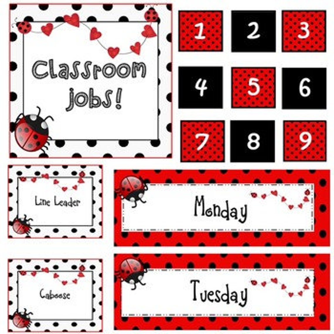 Ladybug Classroom Decor (editable) - Etsy
