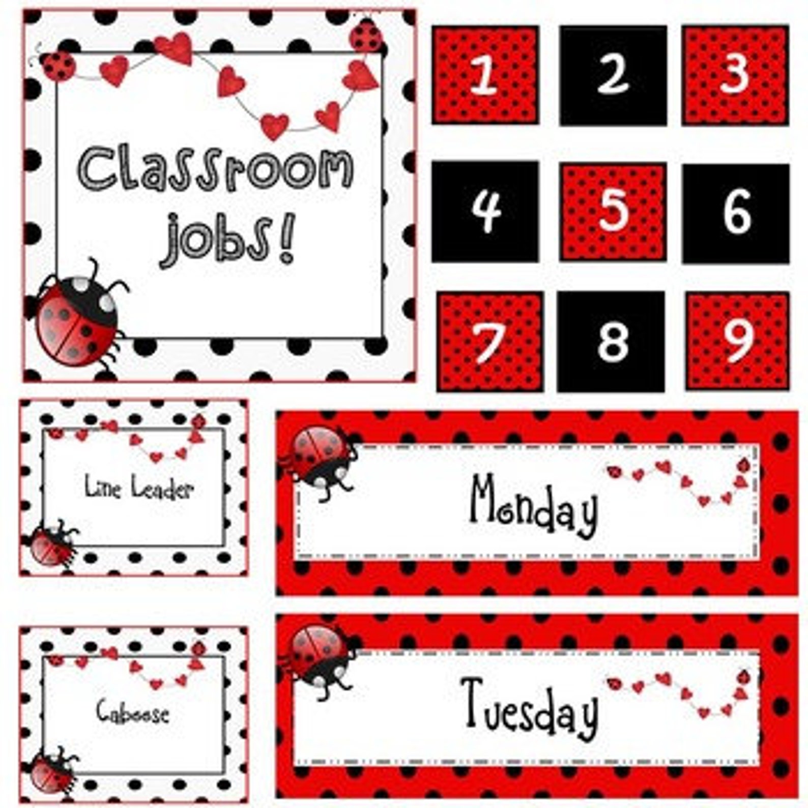 Ladybug Classroom Decor (editable) - Etsy