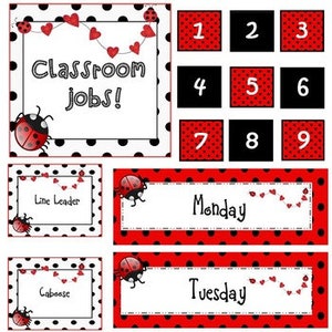 Ladybug Classroom Decor (editable) - Etsy