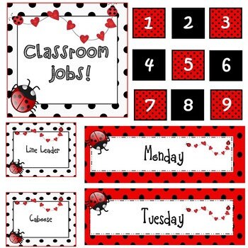 Ladybug Classroom Decor (editable) - Etsy