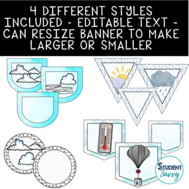 Weather Bulletin Board Kit | Weather Landforms Posters | Borders ...
