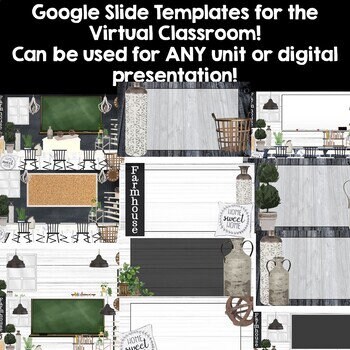 Farmhouse Google Slides Templates Farmhouse Virtual Classroom Decor ...