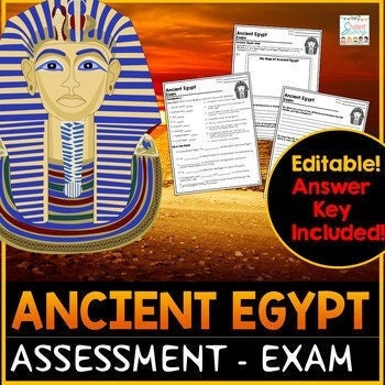 Ancient Egypt Exam - Assessment | Ancient Egypt Test Quiz Google Slides ...