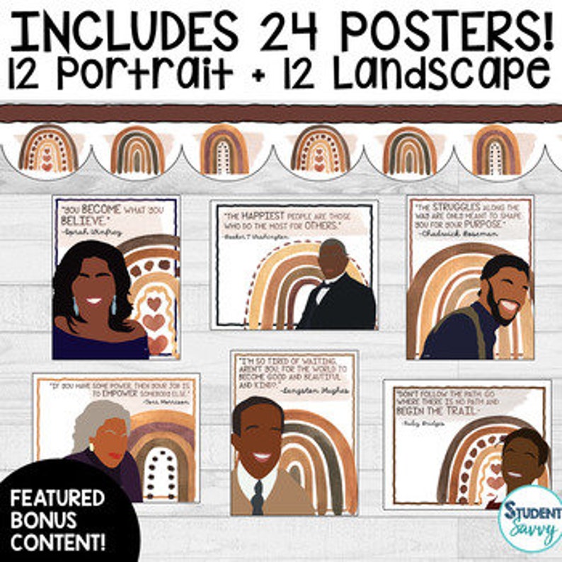 Black History Month Bulletin Board Ideas Posters Open House Template - Etsy