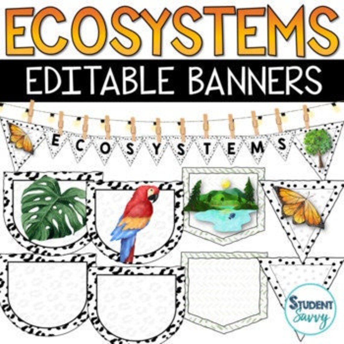 Ecosystems Banners Printable Ecosystems Science Classroom Decor ...