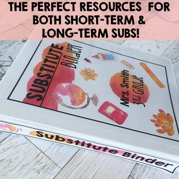 Substitute Binder Editable Watercolor - Etsy