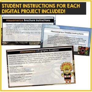Mesoamerica: Olmec Maya Aztec Inca Google Classroom Projects - Etsy