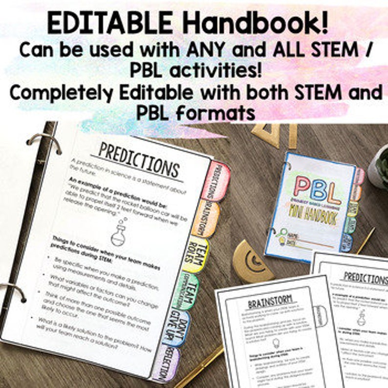 STEM Guide Handbook | PBL Guide Handbook EDITABLE - Etsy
