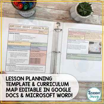 Ancient Egypt Lesson Plans Templates Editable Google Docs Curriculum ...