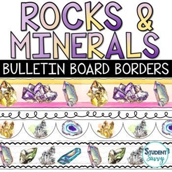 Rocks and Minerals Bulletin Board Borders | Science Decor Middle School ...
