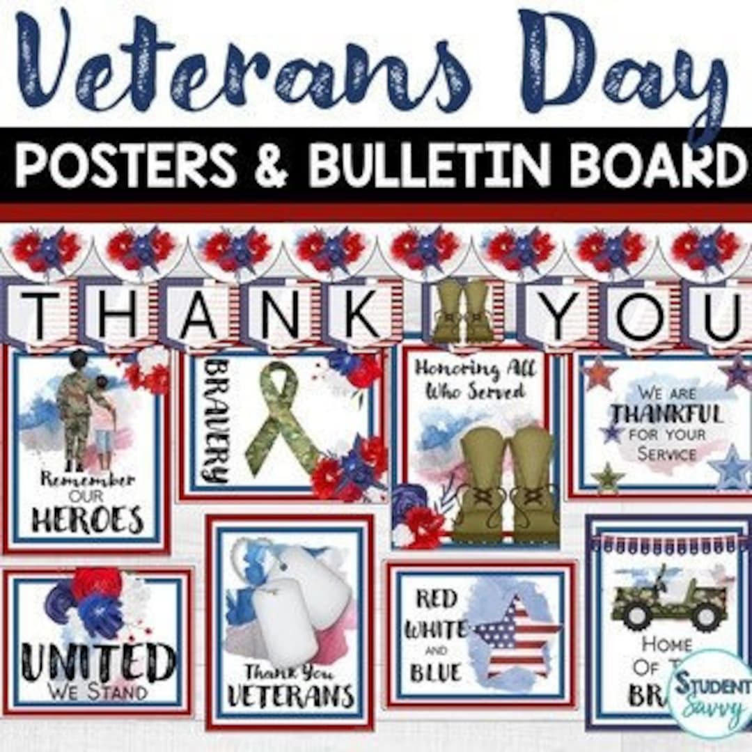Veterans Day Bulletin Board & Posters Veterans Day Classroom Decor - Etsy