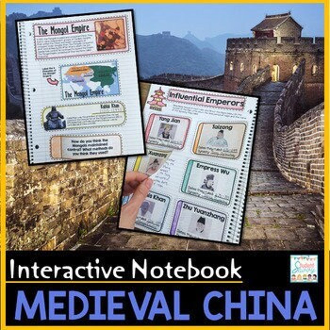 Medieval China Interactive Notebook | China Google Classroom Middle ...