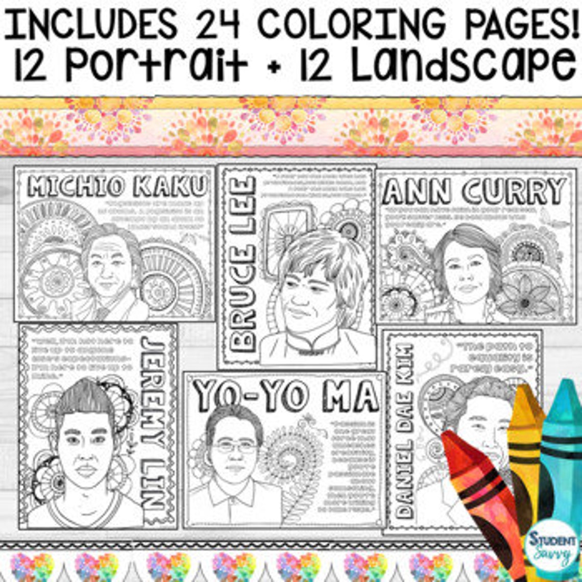AAPI Heritage Month Bulletin Board Posters - Coloring Pages Activities ...
