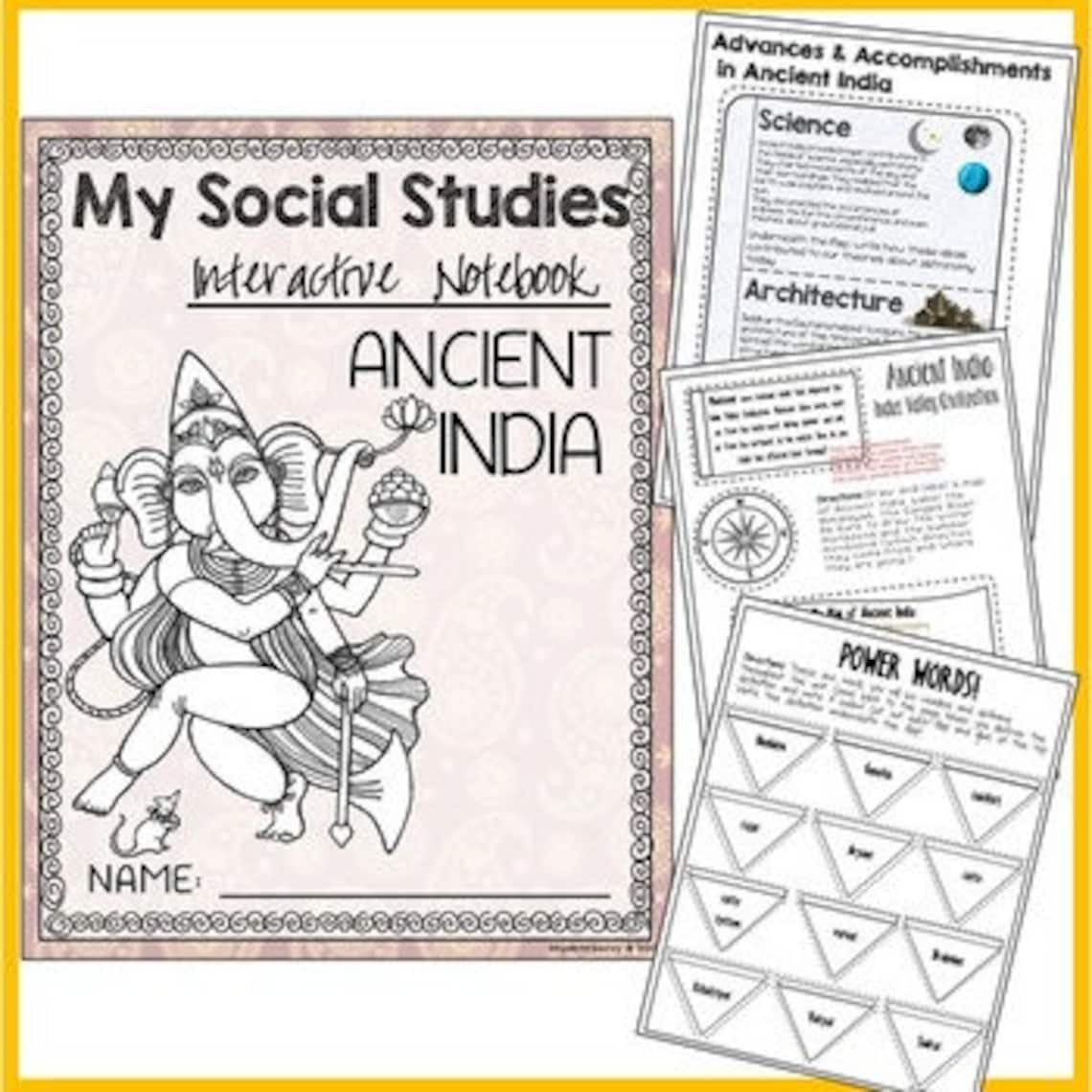 Ancient India Interactive Notebook - History Social Studies Worksheets ...