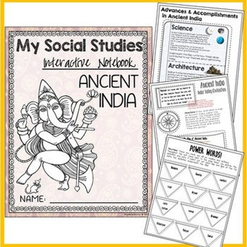 Ancient India Interactive Notebook - History Social Studies Worksheets ...