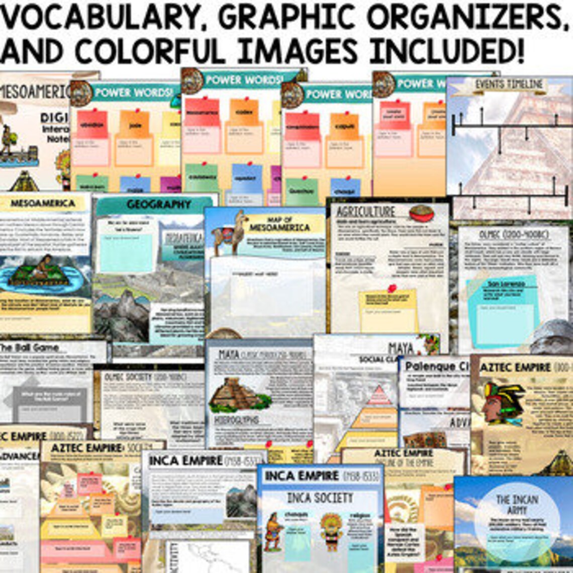 Mesoamerica Interactive Notebook Digital Notebook Google Classroom ...