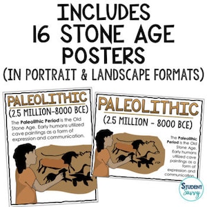 Stone Age Bulletin Board Kit | Early Human Posters | Borders | Banners ...