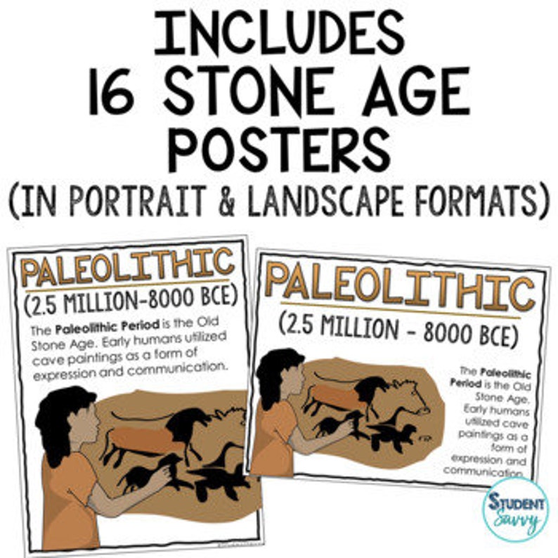 Stone Age Bulletin Board Kit | Early Human Posters | Borders | Banners ...