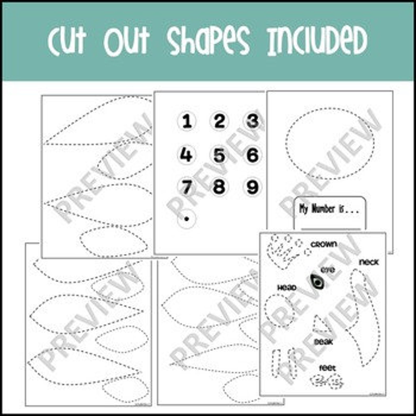 Place Value Craftivity | Place Value Poster Chart Printable Peacock - Etsy