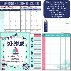 Nautical Teacher Binder & Classroom Decor Bundle 2018-2019 - Etsy