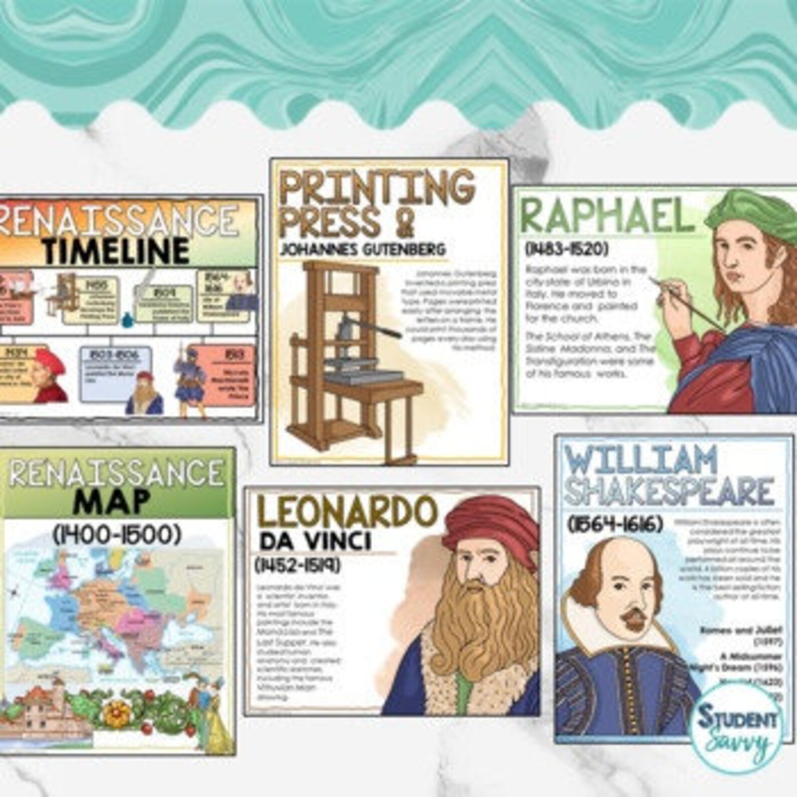 Renaissance Posters Timelines Maps Coloring Pages European Renaissance ...